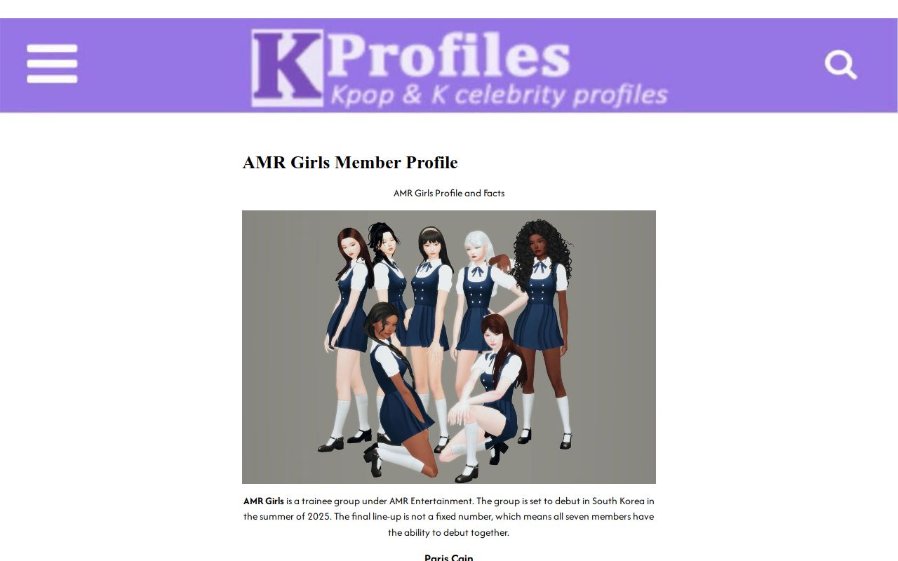 AMR Girls Member Profiles